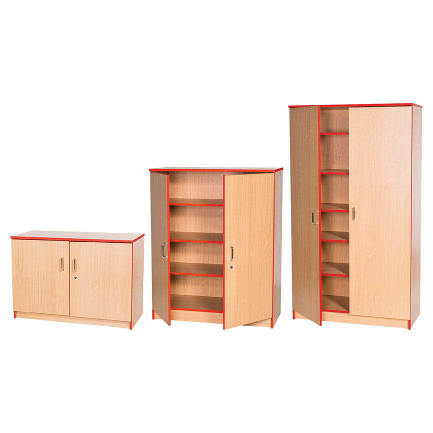 accento Lockable Cupboard + Red Edge