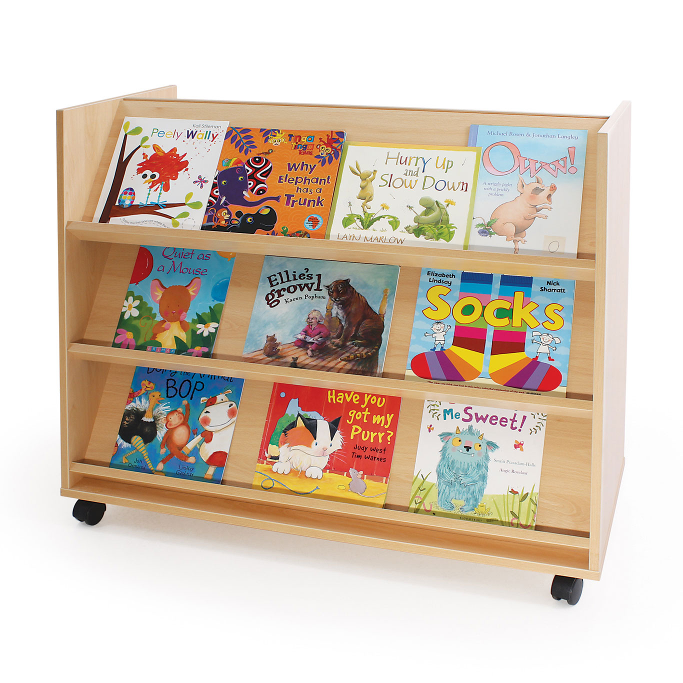 Advanced Library Bookcase Trolley - Angled Shelves | theClassroom.co