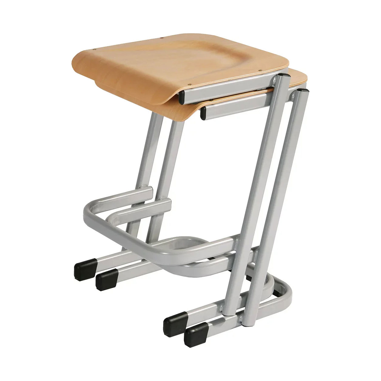 Alpha® StacTek Wooden Seat Stool | theClassroom.co