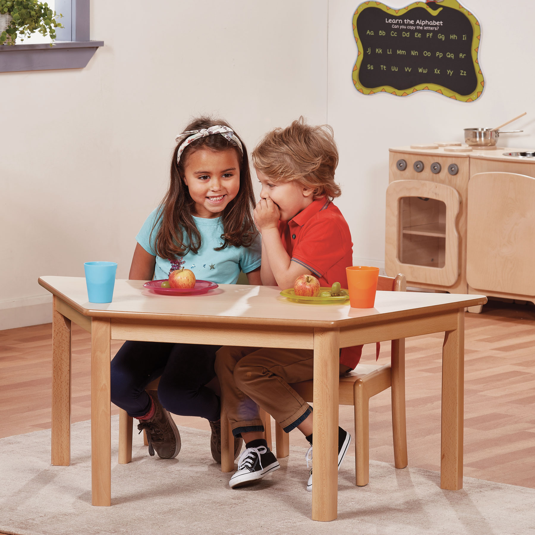 Beech Wood Trapezoidal Classroom Table | theClassroom.co