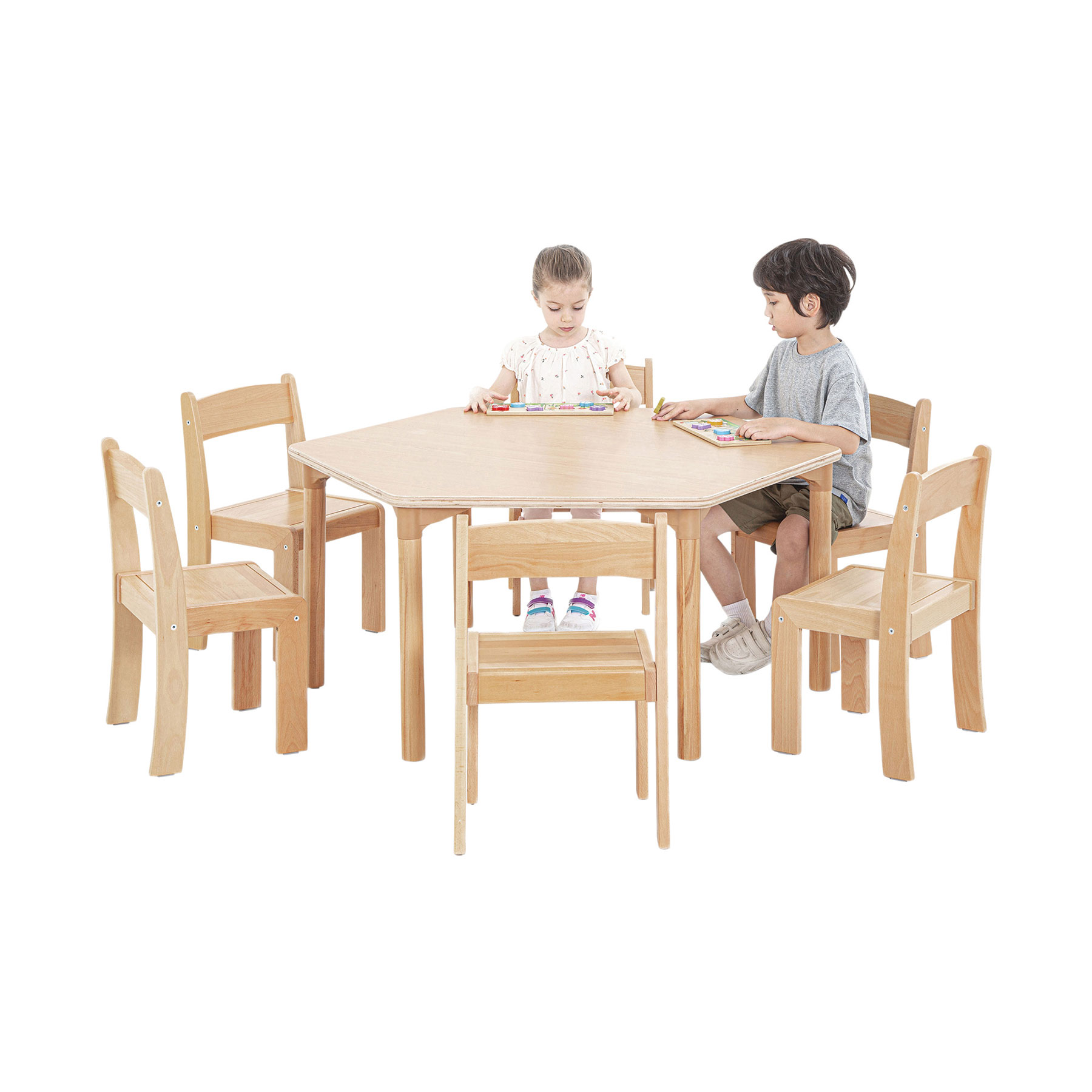 Children's Beechwood Hexagon Table | theClassroom.co