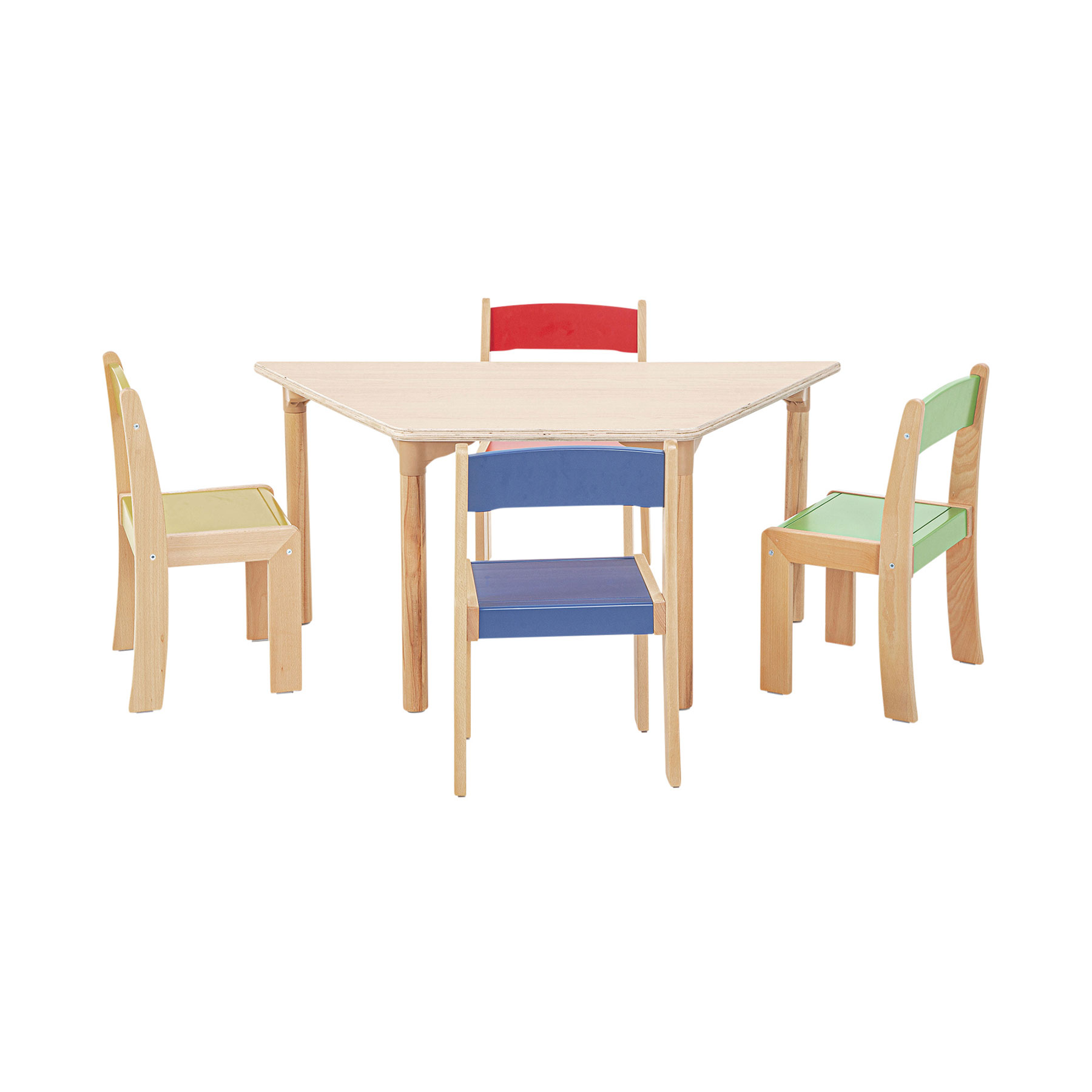 Children's Beechwood Trapezoid Table | theClassroom.co