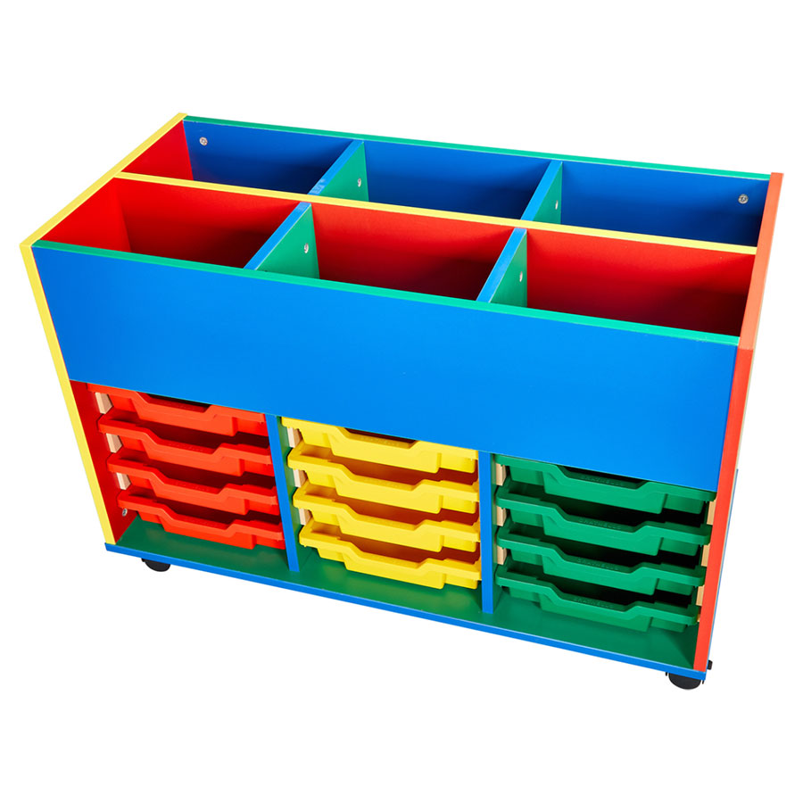 Colore! 6 Bay Mobile Kinderbox + 12 Trays | theClassroom.co