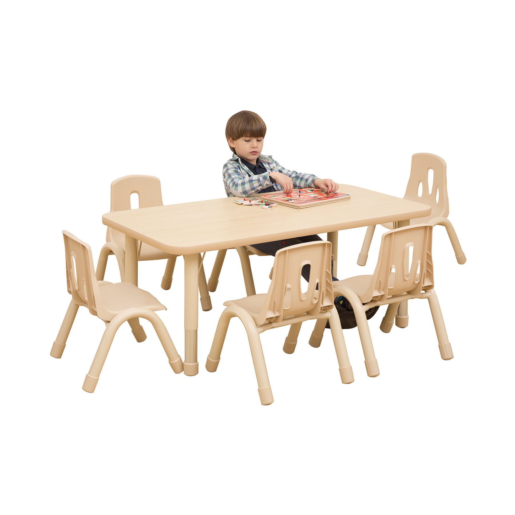 Elegant Height Adjustable Rectangle Table & 6 Chairs | theClassroom.co