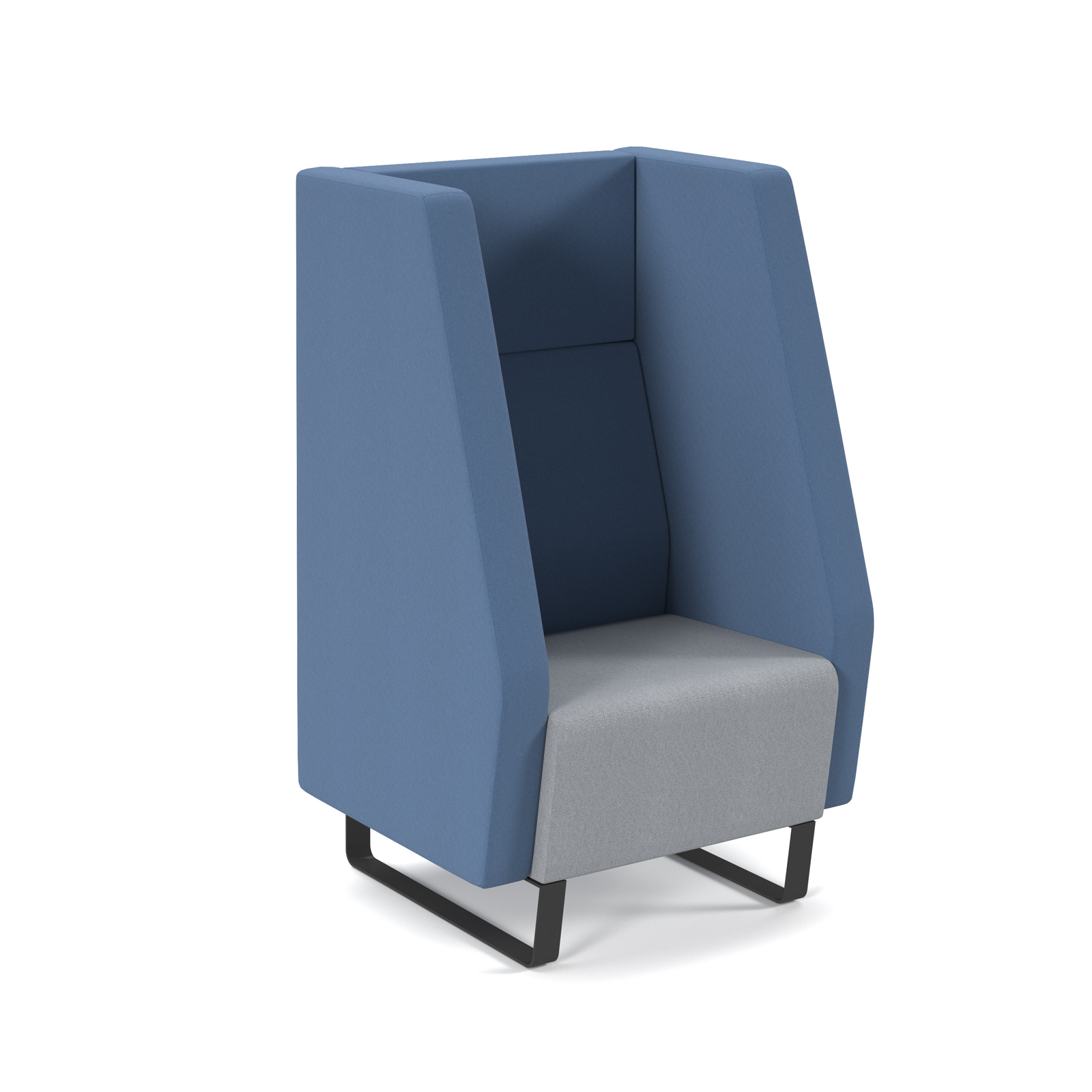 Encore High Back 1 Seater Sofa 600mm Wide with Black Sled Frame ...