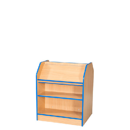 Folio Wide Double-Sided Library Bookcase + Angled Shelf | theClassroom.co