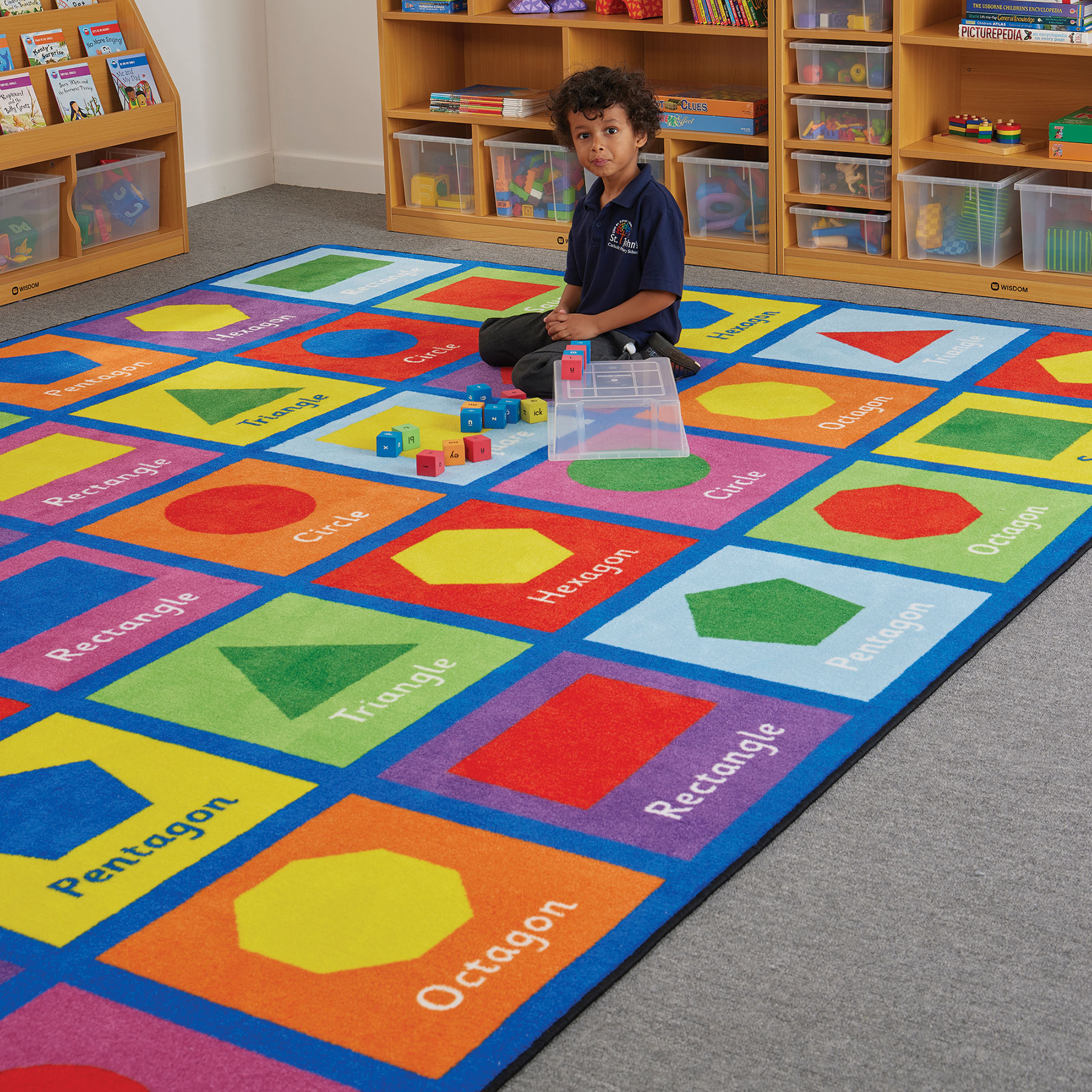 Large Shapes Learning Rug | theClassroom.co