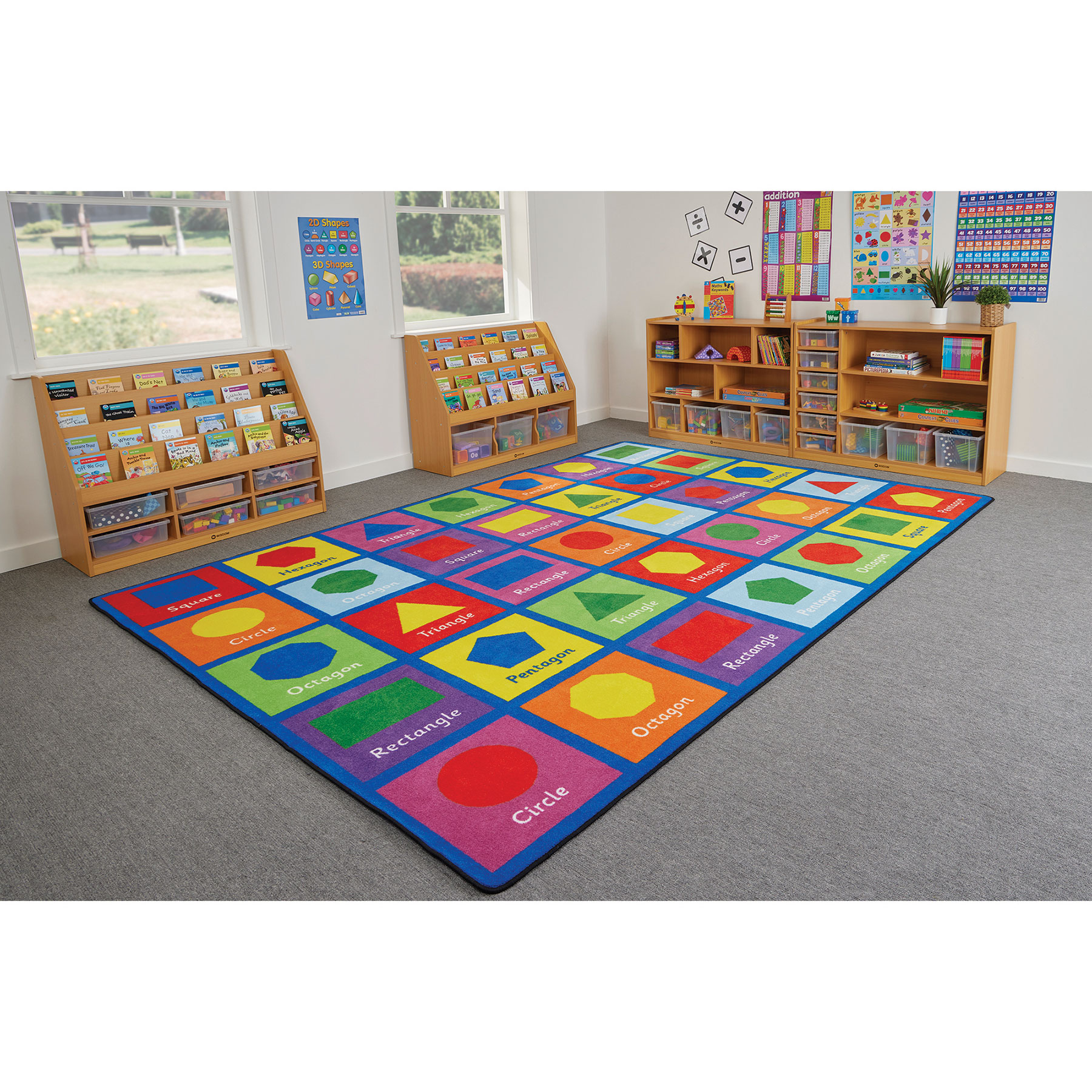 Large Shapes Learning Rug | theClassroom.co