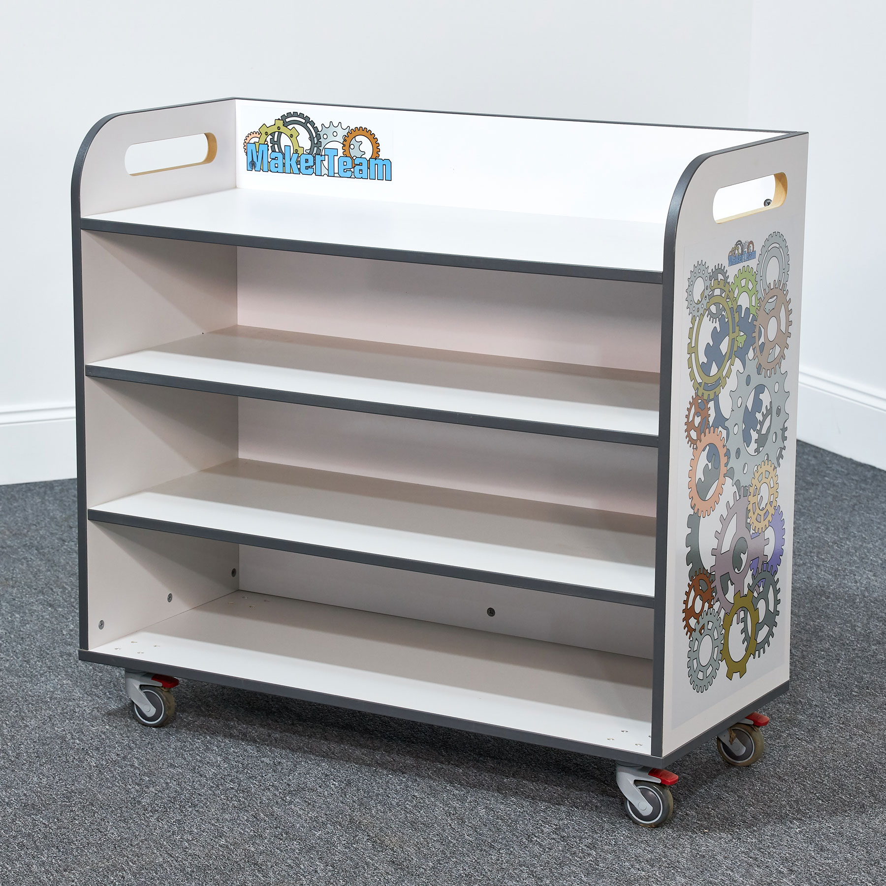 MakerTeam 4 Shelf Classroom Trolley | theClassroom.co