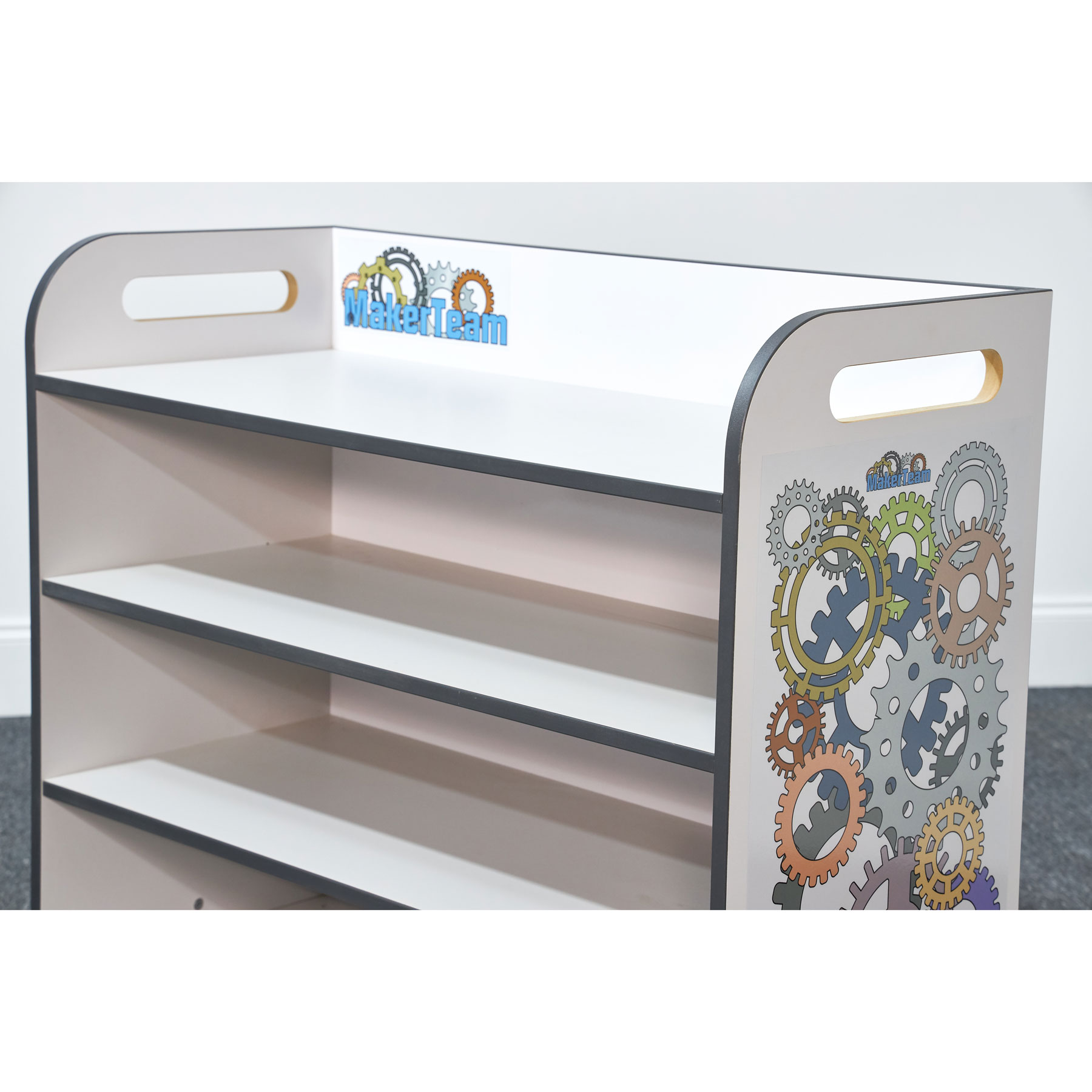 MakerTeam 4 Shelf Classroom Trolley | theClassroom.co