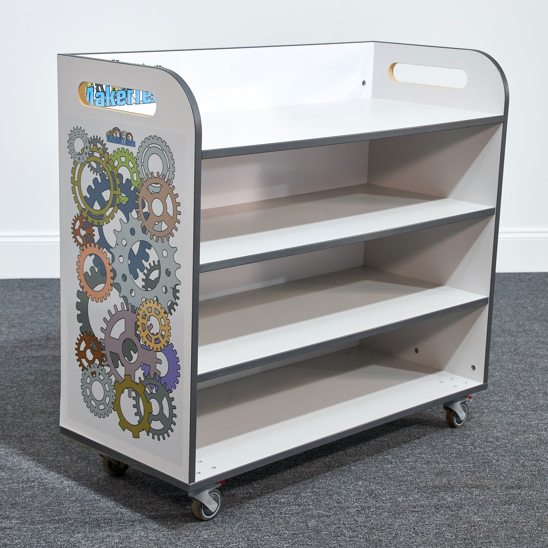 MakerTeam 4 Shelf Classroom Trolley | theClassroom.co