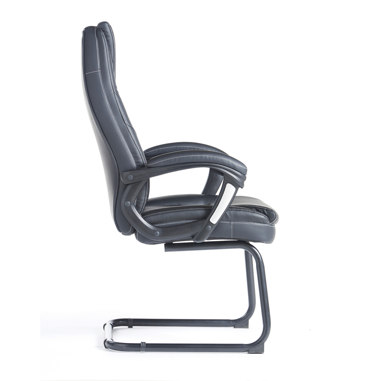 Noble Executive Visitors Chair - Black Faux Leather | theClassroom.co