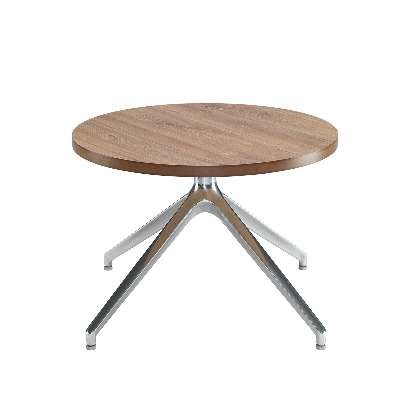 Otis Coffee Table 600mm Diameter with Chrome Pyramid Base | theClassroom.co