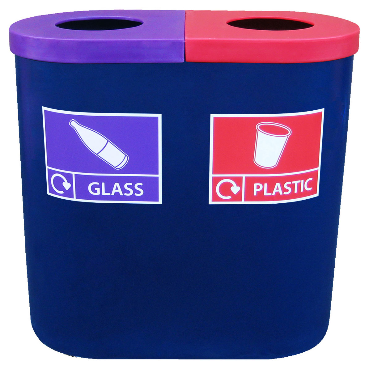 Popular Twin Bin with Recycle Message 140L | theClassroom.co