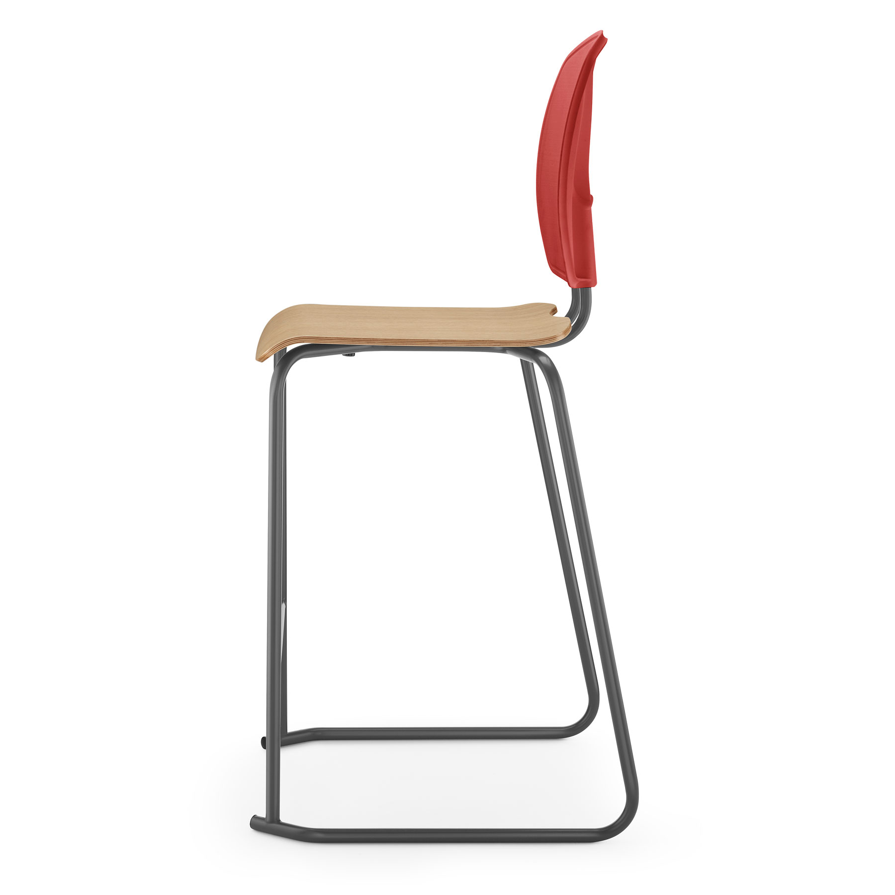 SE Curve School Stool + Backrest + Wooden Seat | theClassroom.co