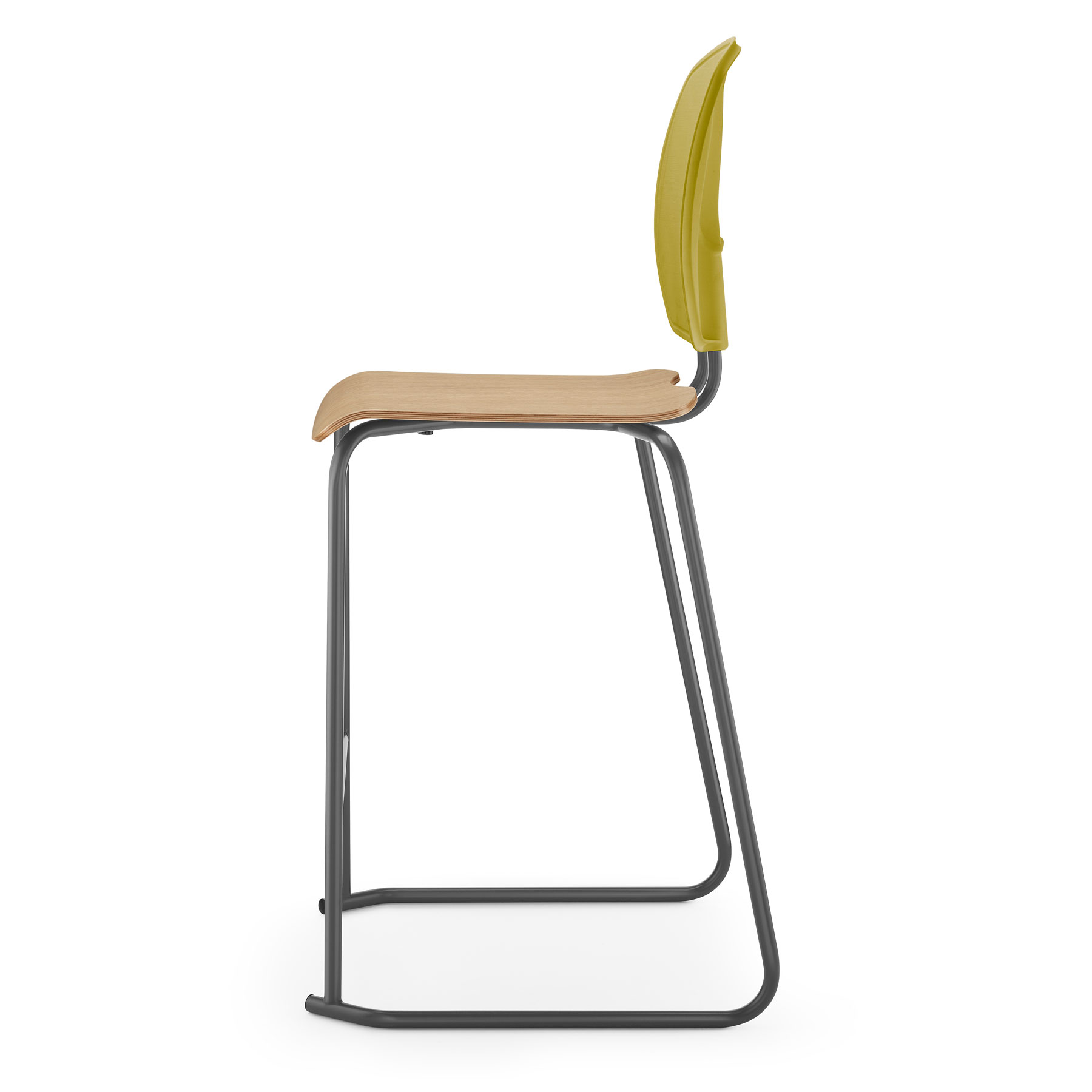 SE Curve School Stool + Backrest + Wooden Seat | theClassroom.co
