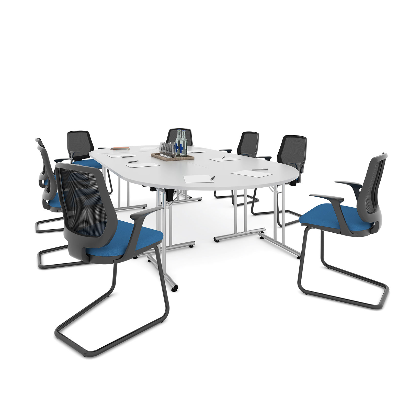 Rectangular Folding Leg Table with Straight Foot Rails | theClassroom.co