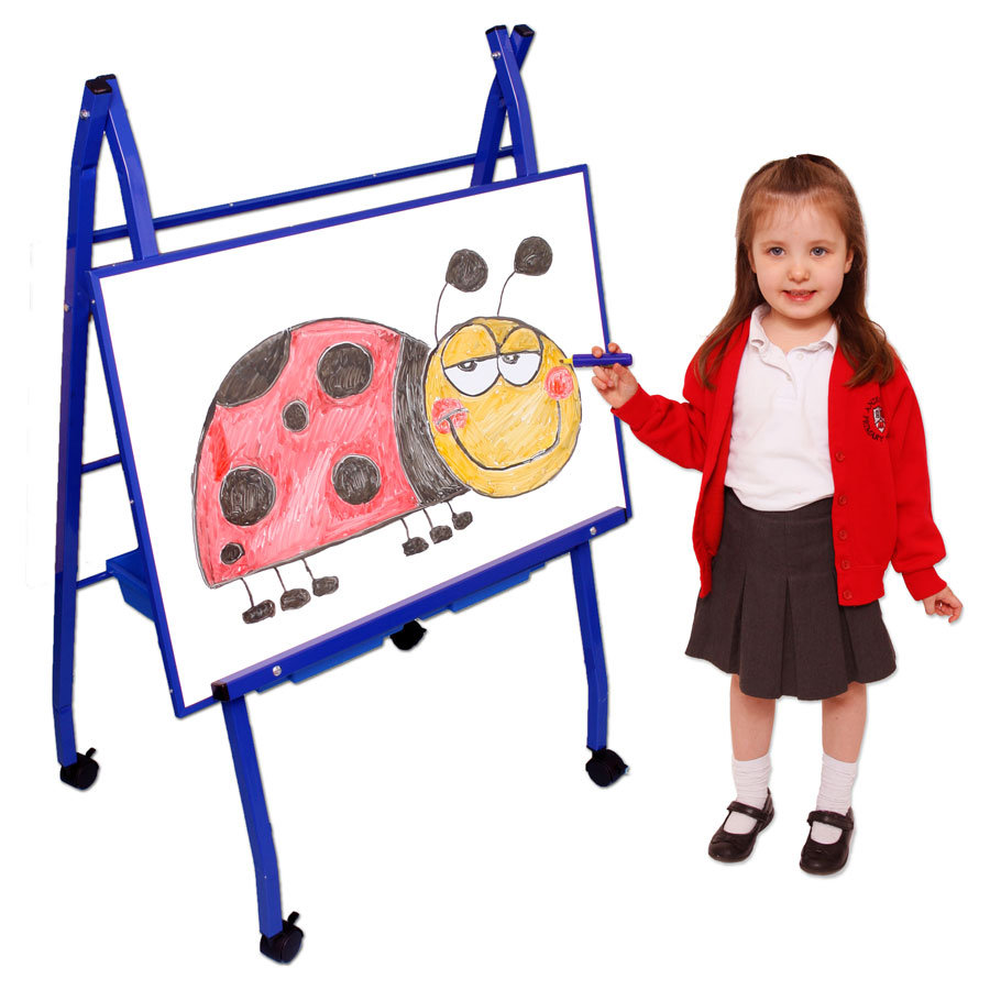 Single Boarded Mobile A-Frame Easel - Landscape | theClassroom.co