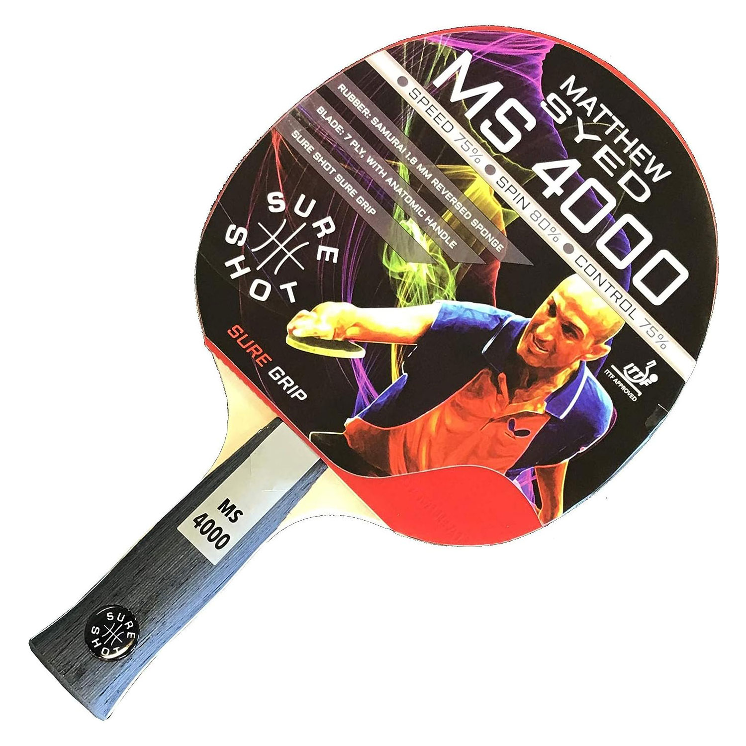 Sure Shot Matthew Syed 4000 Table Tennis Bat | theClassroom.co