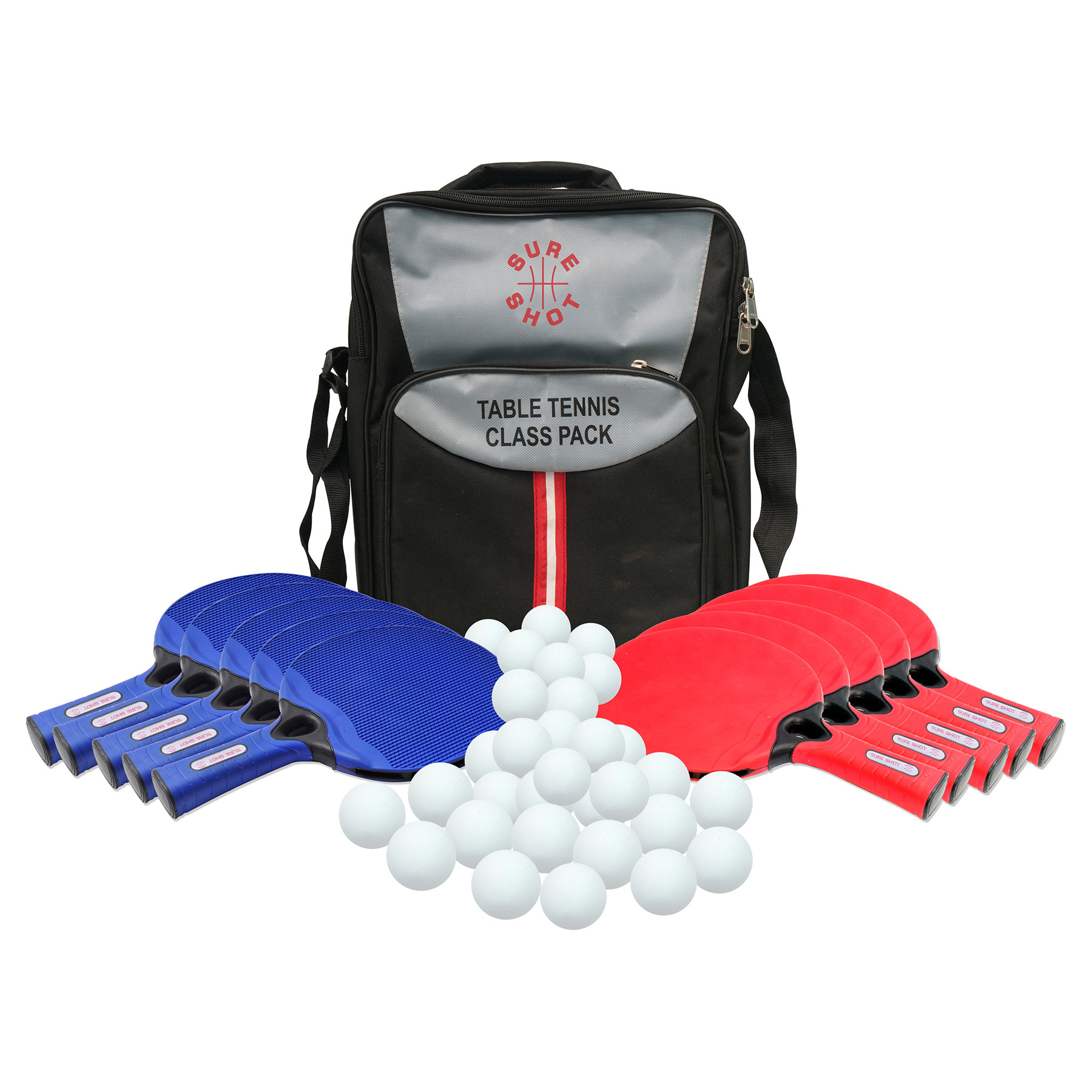 Sure Shot Outdoor Table Tennis Class Pack (10 Bats, 36 Balls ...