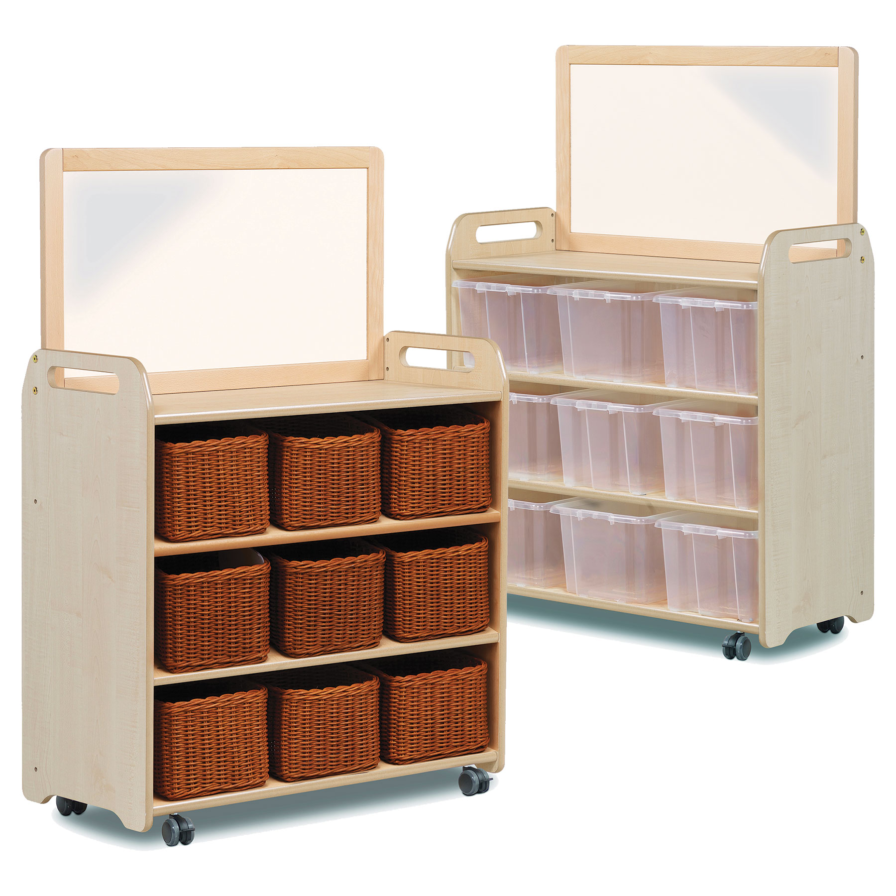 Tall Mobile Storage Unit + Mirror Add-On