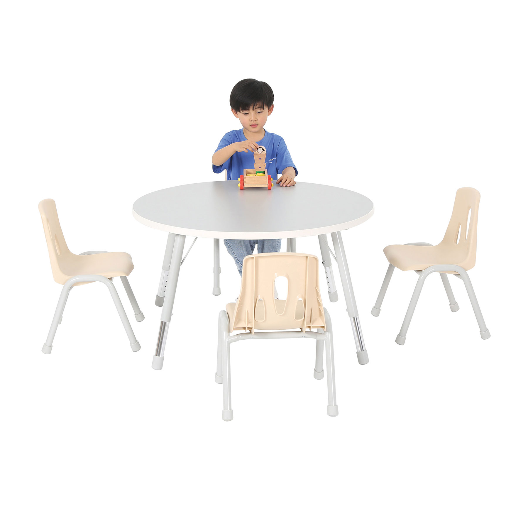 Thrifty Height Adjustable Round Table | theClassroom.co