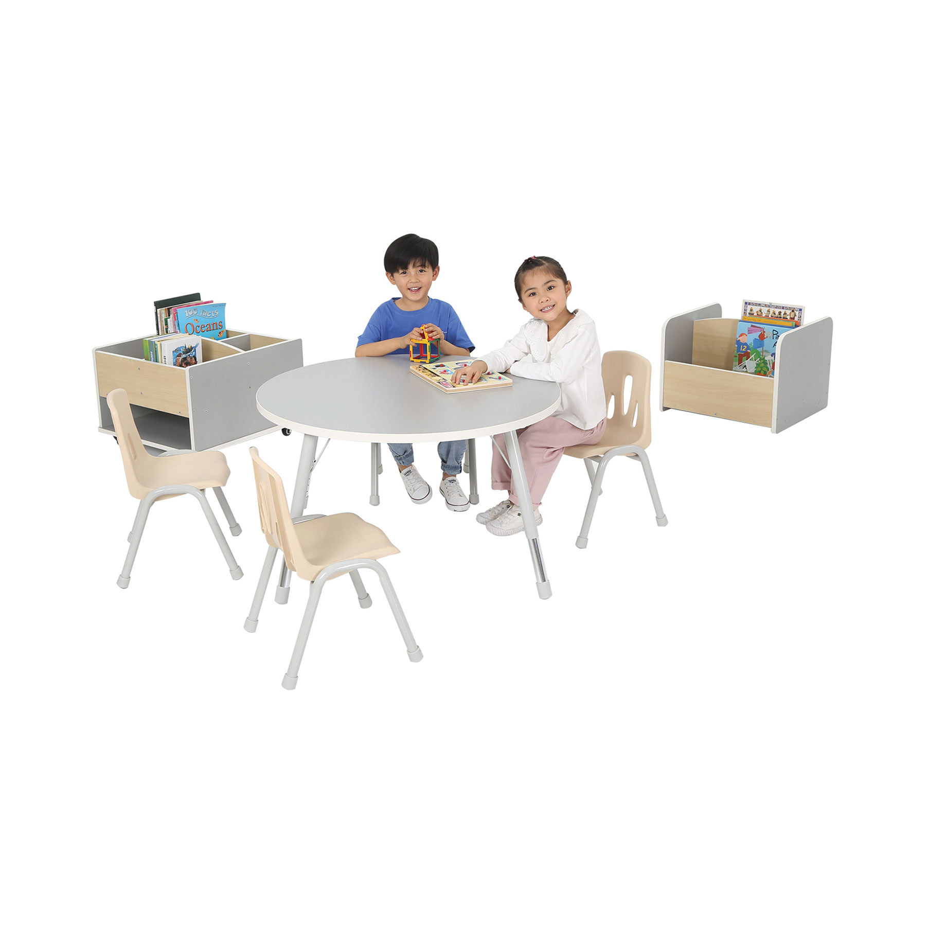 Thrifty Height Adjustable Round Table | theClassroom.co