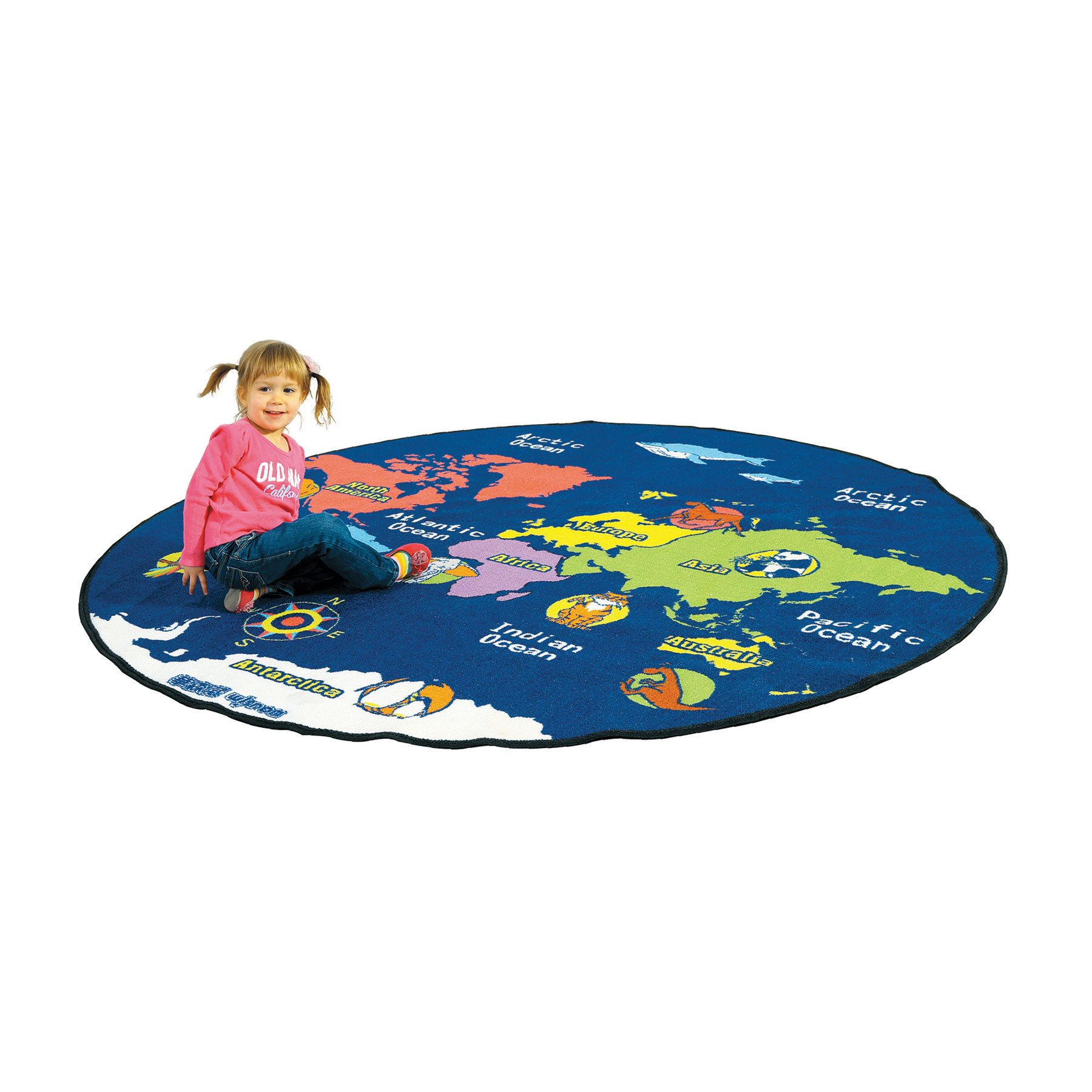 World Map Round Rug | theClassroom.co