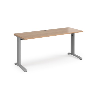 Maestro 25 H-Frame Leg Straight Desk with 2 Drawer Pedestal 600mm Deep
