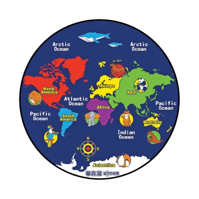 World Map Round Rug | theClassroom.co